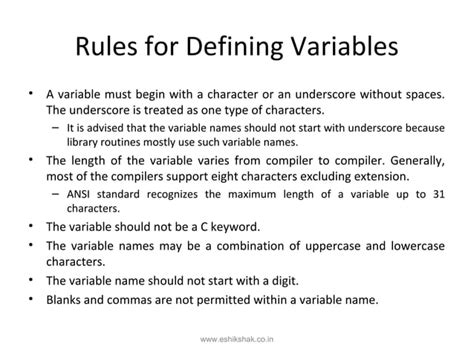 Mesics Lecture 3 C Constants And Variables Ppt Programming