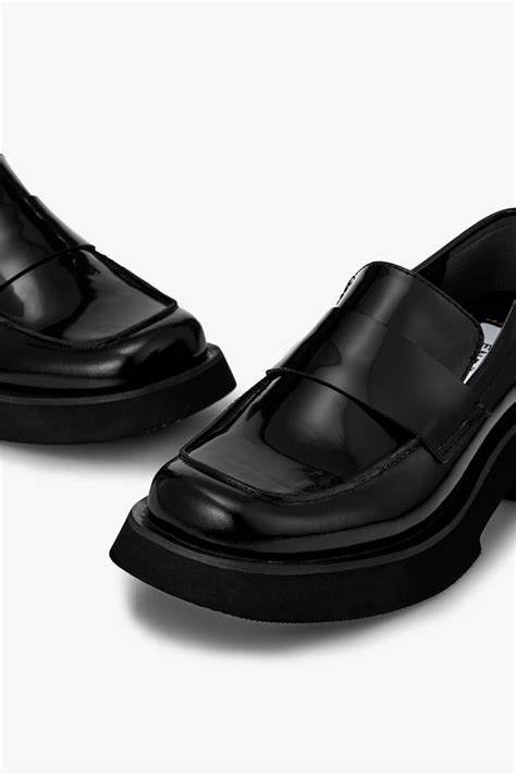 EnfÖld엔폴드 스퀘어 토 레더 페니 로퍼 Sivillage 에스아이빌리지