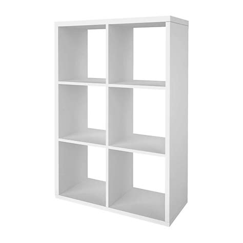 Goodhome Mixxit White Freestanding 6 Shelf Rectangular Shelving Unit