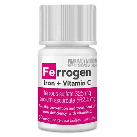 Ferrogen Iron Vitamin C 30 Tablets Healthylife