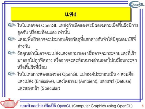 Ppt คอมพิวเตอร์กราฟิกส์ใช้ Opengl Computer Graphics Using Opengl Powerpoint Presentation