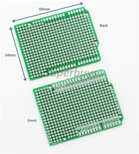 prototype pcb for arduino uno r3 shield board fr 4 fiber 2mm 2 54mm
