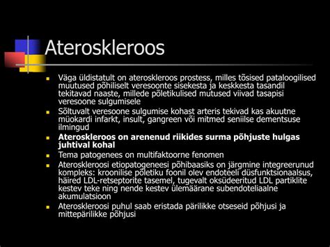 Ppt Ateroskleroos Powerpoint Presentation Free Download Id5563311