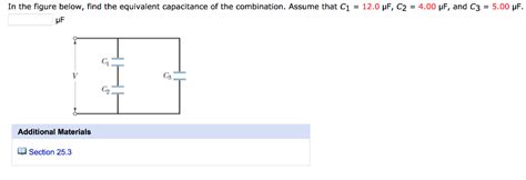 Solved In The Figure Below Find The Equivalent Capacitance Chegg
