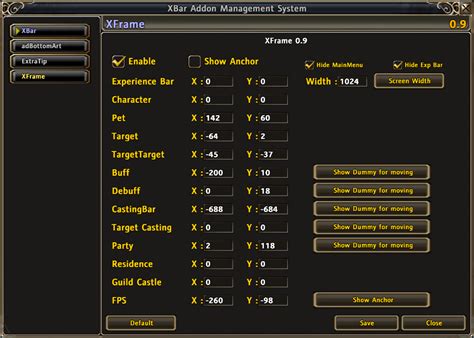 GitHub Matiffeder XFrame An Addon For Runes Of Magic