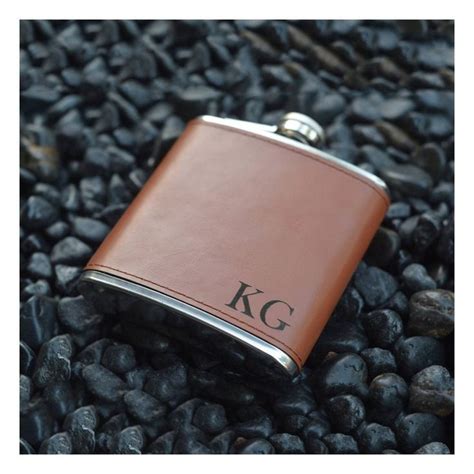 Personalized Flask And Funnel Set Leather Flasks Custom Engraved Groomsmen Ts For Dad Him