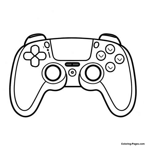 Cartoon Ps5 Controller Coloring Page Coloring