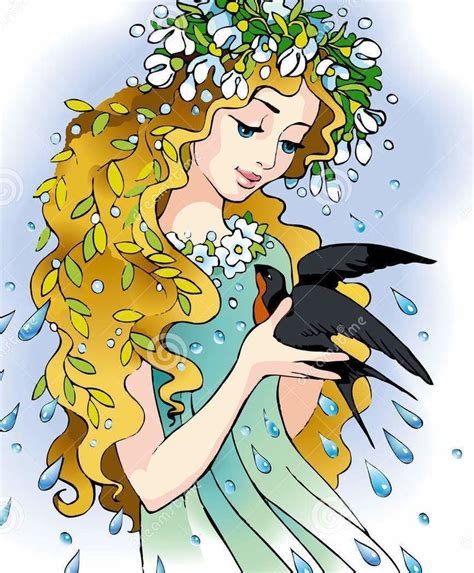 Рисунки Девушка Весна