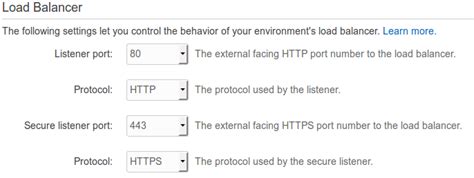 amazon web services configuring listener in aws elastic beanstalk not working stack