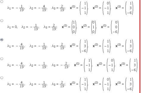 solved find a eigenvalues and eigenvectors of the given