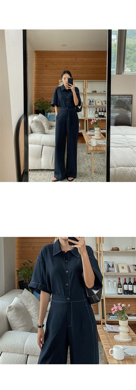 트렌디배색스티치반팔셔츠