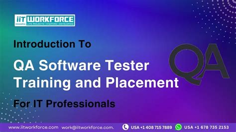 introduction to qa software tester training and placement for it