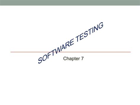 Software Testing PPT