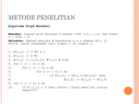 Algoritma Floyd Warshall Dengan Siklus Negatif PDF
