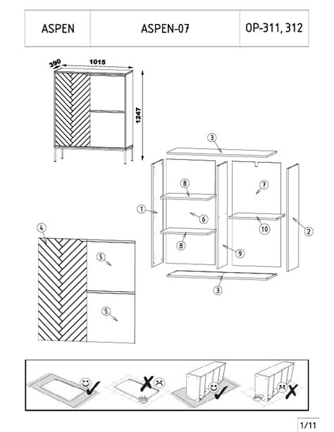 Assembly Instructions For Aspen 07 High Chest Of Drawers Kupmeblepl