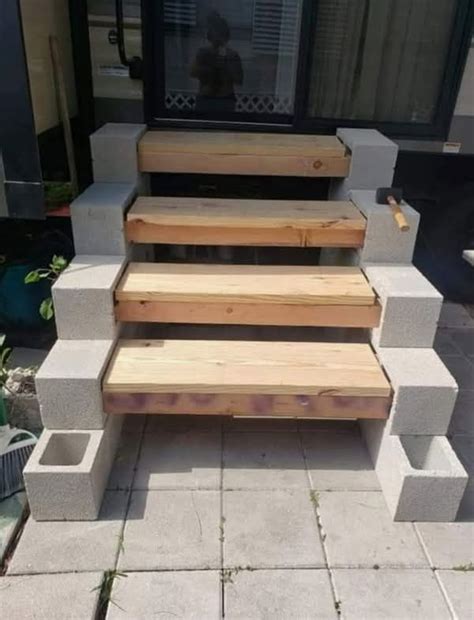 Diy Outdoor Bench Ideas Steps To Front Porch Cinderblocks Cinder