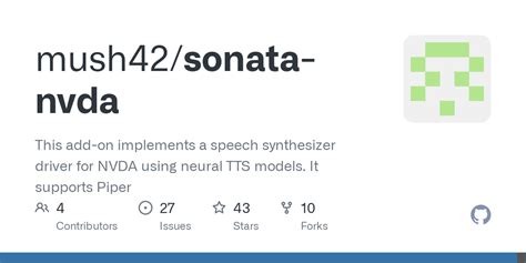 GitHub Mush Sonata Nvda This Add On Implements A Speech Synthesizer Driver For NVDA Using