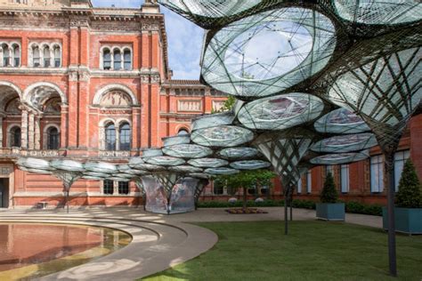 Robotically Woven Carbon Fibre Pavilion By University Of Stuttgart London Uk