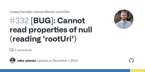 Bug Cannot Read Properties Of Null Reading Rooturi · Issue 332 · Vivaxyvscode