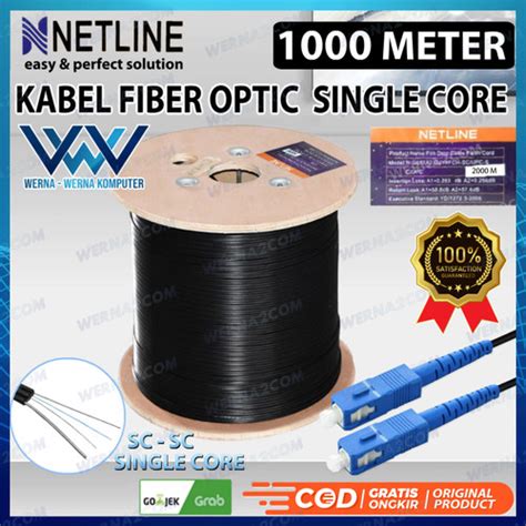 Jual Kabel Fo Fiber Optic Sc Sc Single Core 1000 Meter 1km Netline