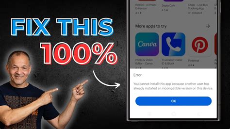 Fix You Cannot Install This App Because Another User Has Already