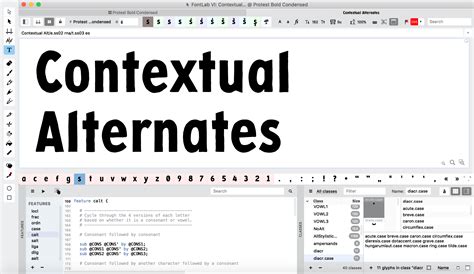 Adding Opentype Features In Fontlab Vi Part 4 Alternates Society Of
