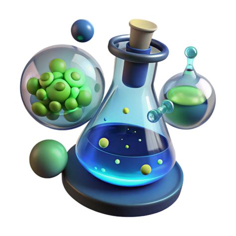 Scientific Experiment Molecular Structures In Laboratory Glassware 55139913 Png