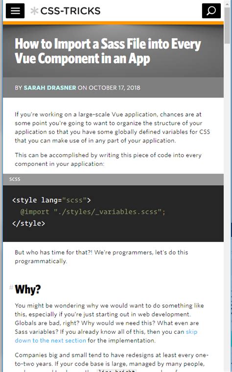 How To Import A Sass File Into Every Vue Component In An App Sass Components Imports