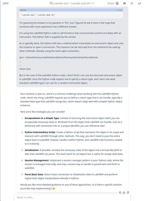 jake ai labview coding assistant on linkedin labview pythonprogramming instrumentcontrol