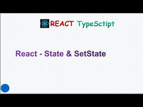 ReactJS Tutorial State SetState YouTube