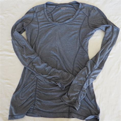 Zella Ruched Long Sleeve Athletic Top Size S P Both Depop