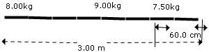 Solved Two small-sized objects are placed on a uniform 9.00 | Chegg.com