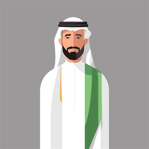 Premium Vector Complimentary Vector Cartoon Character Arab Gentleman