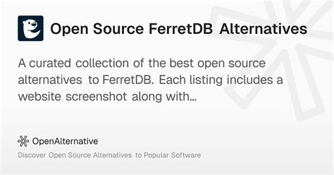 Best Open Source Ferretdb Alternatives 2025