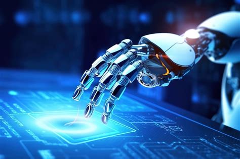 Premium AI Image Cyber Security And RoboticsVirtual Network For Robot Arm Operation