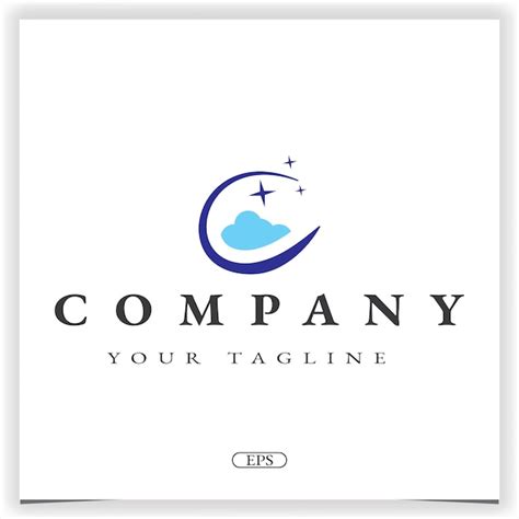 클라우드 로고 프리미엄 우아한 템플릿 벡터 Eps 10 프리미엄 벡터