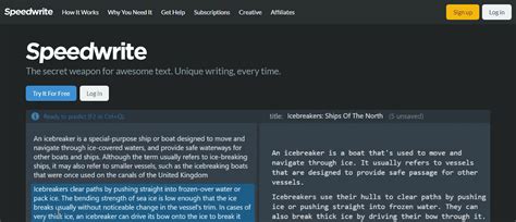 Speedwrite Ai Writer Ai Tools Directory Artificial Intelligent Tool
