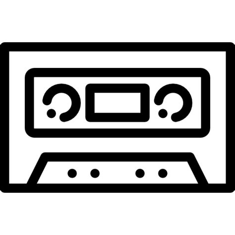 Cassette Detailed Rounded Lineal Icon