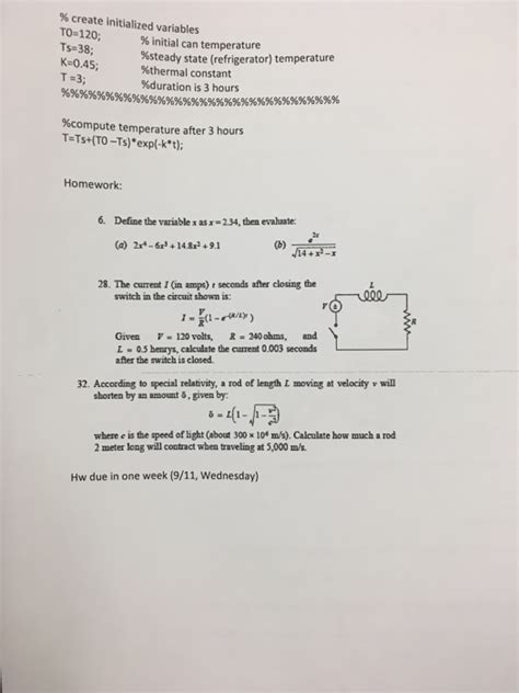 Solved Create Initialized Variables To 120 Ts 38 K045