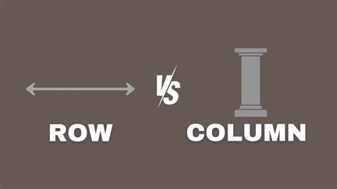 Row Vs Column Is There A Difference Capitalize My Title