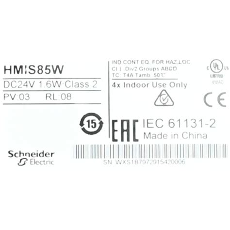 Schneider Electric Hmis85w Small Touchscreen Display Hmi