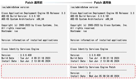Cisco Ise 33 に Patch2 を適用する Sig9 Memo V40