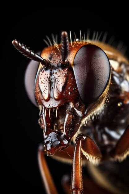 Premium Ai Image Macro Closeup Side View Photograph Of An Insect On