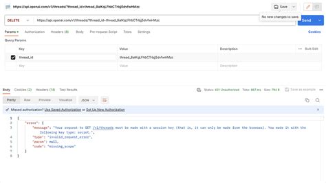 Trying To Delete Thread Keep Getting Api Openai Developer Forum