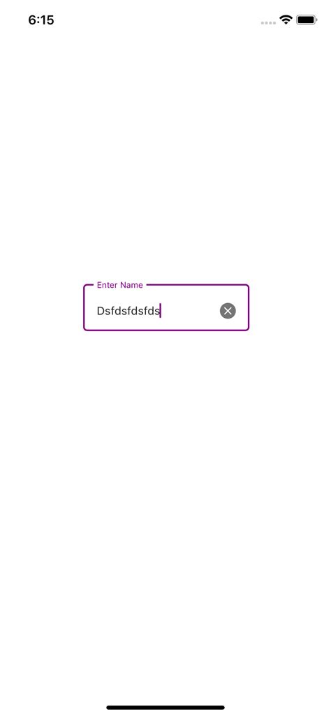 Ios Textfield With Label Over The Border At Top Left Position Stack