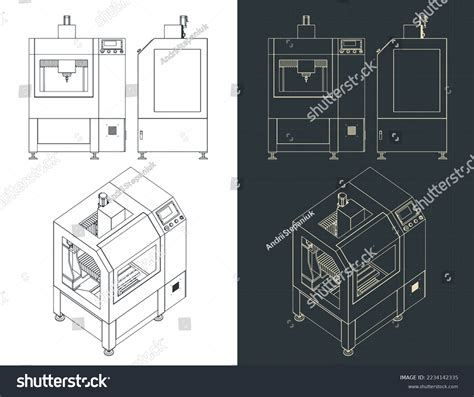 717 Cnc Milling Machine Drawing Images Stock Photos Vectors Shutterstock