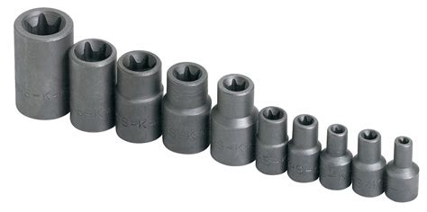 Sk Professional Tools Socket Set Socket Size Range T14 To T18 Hand Drive Size 1 4 In 3 8 In