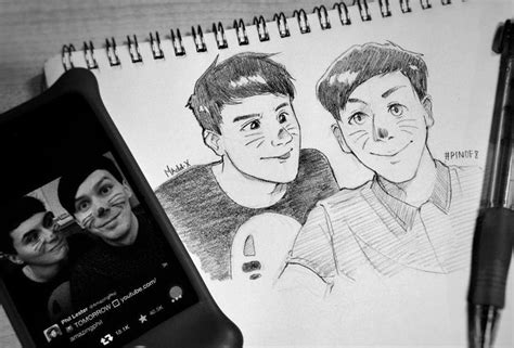 Pin By Elsa On Dan And Phil Fan Art Sketch Book Dan And Phil