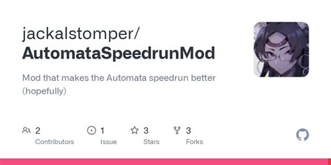 GitHub Jackalstomper AutomataSpeedrunMod Mod That Makes The Automata