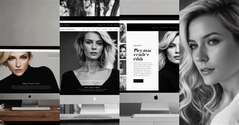 Lexica Modern Squarespace Theme Mockup 3 Pages Online Portfolio Showcasing Several Black